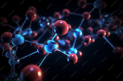 Premium Photo Science Background With Molecule Or Atom Abstract Structure For Science Or