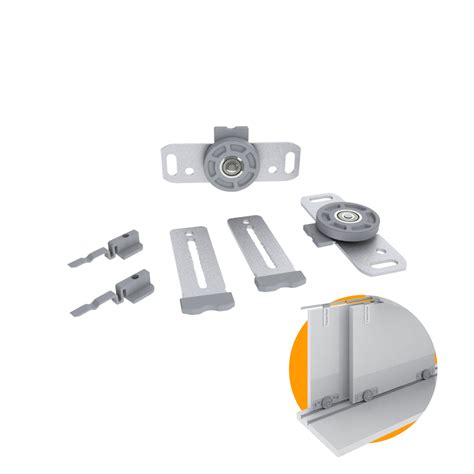 Kit Sistema Para Porta De Correr Ro25 Com Guia Mark Ferragens