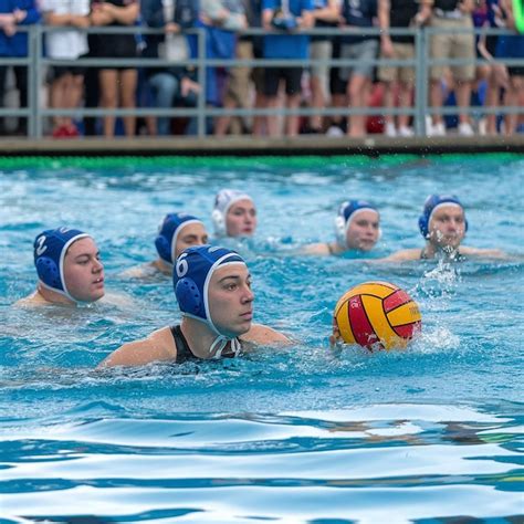 Water Polo Player Throwing The Ball Premium Ai Generated Image