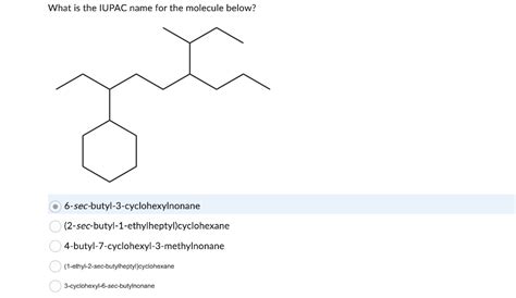 [solved] What Is The Iupac Name For The Molecule Below 6