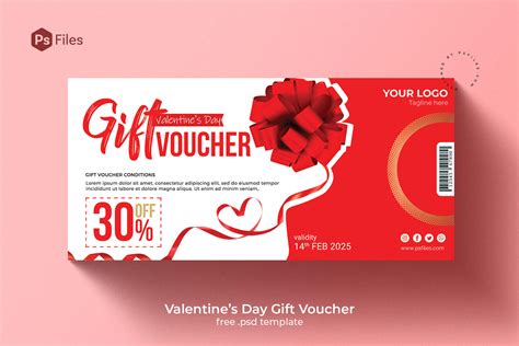 Free Valentines Day Special T Voucher Template Psd File Psfiles