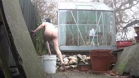 Boy Locked Out House Naked Has To Retrieve Spare Key From The Garden