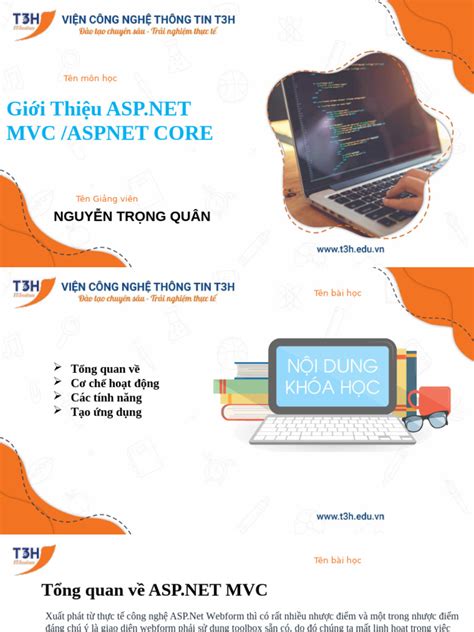 Buổi 1 Giới Thiệu Aspnet Mvc Aspnet Core Pdf