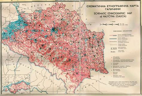Етнографічна карта Західної України у інтербеллум Old World Maps Map