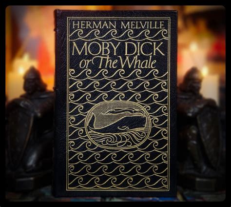 Moby Dick Book Herman Melville 22k Gold Accented Leather Vintage Book