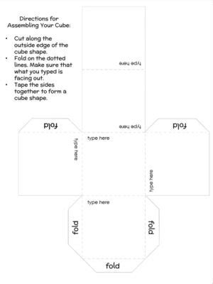 Playing With Concept Cubes To Teach Vocabulary Vocabulary Luau