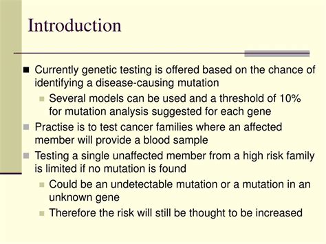 Ppt Indirect Mutation Testing For Cancer Families A Strategic Approach Powerpoint