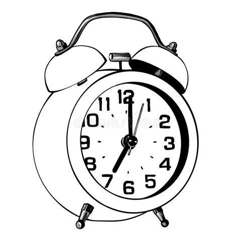 Set Of Vintage Analog Alarm Clock Sketch Stock Illustration Illustration Of Graphic Waking