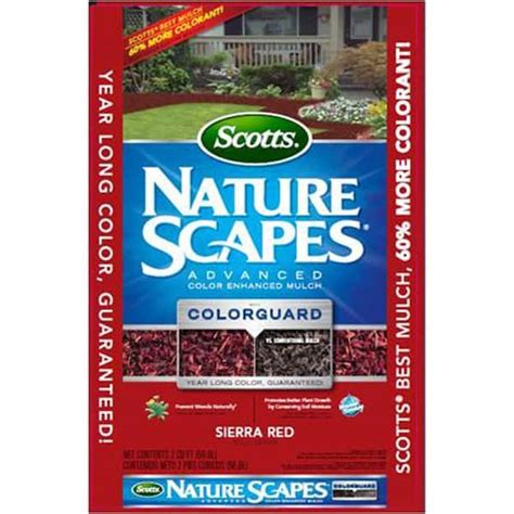 Scotts Nature Scapes 2 Cu Ft Advanced Red Mulch 88452410 The Home Depot