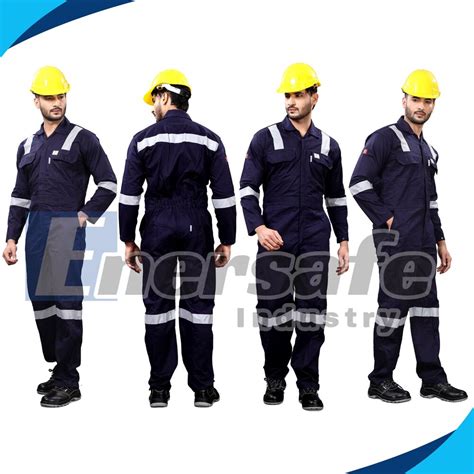 Fire Retardant Boiler Suit Cotton Material Unisex Design In Multiple