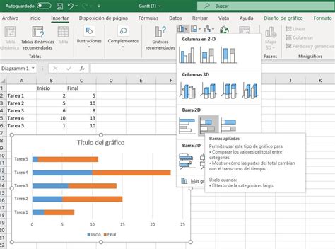 Cómo crear un diagrama de Gantt en Excel tutorial IONOS España