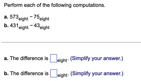 Solved Perform Each Of The Following Computations A