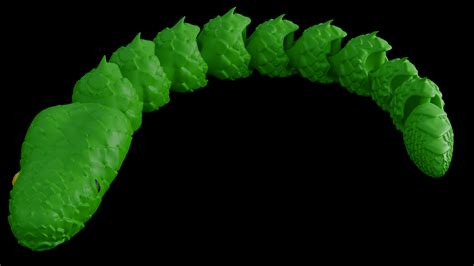 Stl File Articulated Movable Flexible Textured Snake Creature Reptile