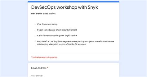 sourav tiwari on linkedin devsecops workshop with snyk