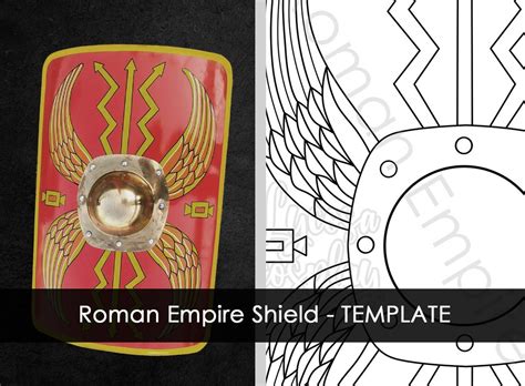 Escudo Del Imperio Romano Plantilla Escudo Romano Cosplay Plantilla