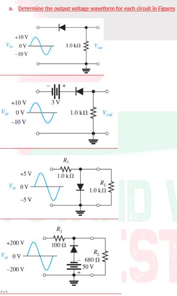 Solved A Determine The Output Voltage Waveform For Each Chegg Com