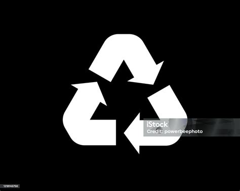 흰색 재활용 아이콘 벡터입니다 검은 색 배경에 격리 된 평면 아이콘입니다 벡터 그림입니다 0명에 대한 스톡 벡터 아트 및 기타