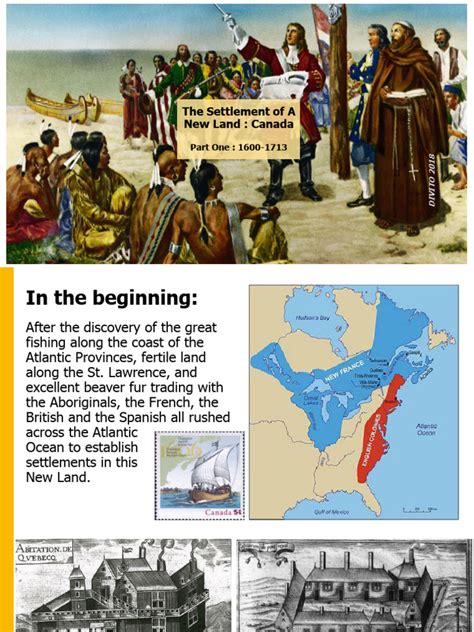 Early Canadian Settlements 1600 1713 Pdf Acadia New France