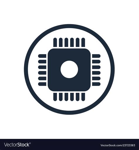 Microchip Chip Circuit Component Royalty Free Vector Image