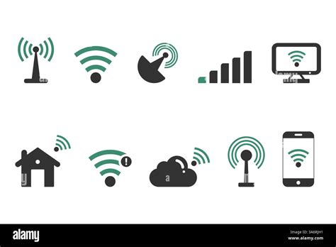 Wireless Network Symbol Set Vector Illustration Stock Vector Image And Art Alamy