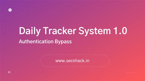 Daily Tracker System 1 0 Exploit Authentication Bypass Secnhack