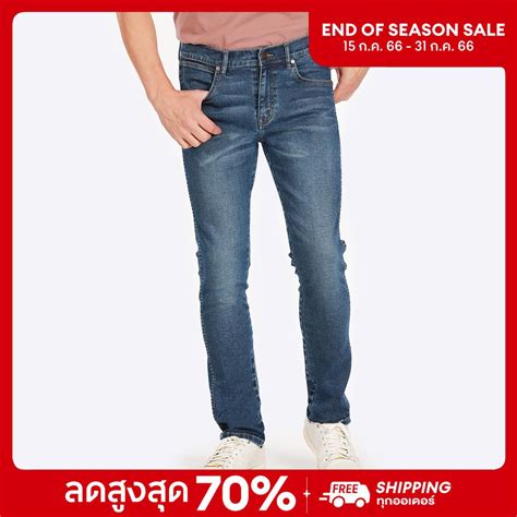 Wrangler กางเกงยีนส์ผู้ชาย เอวกลาง ทรงรัดรูป รุ่น Wr S123mvegs03 สียีนส์ แรงเลอร์ กางเกงยีนส์