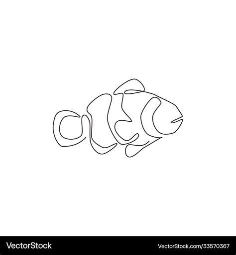 Clown Fish Drawing Outline