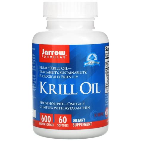 Jarrow Formulas масло криля 60 капс по 600 мг Krill Oil омега 3