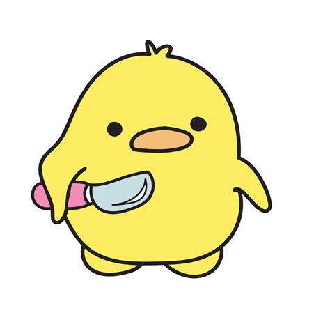 Chick With Knife Funny Clipart Digital Download Png  Svg