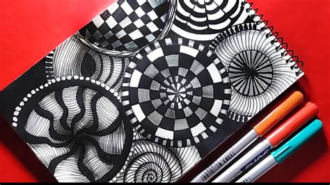 Create Circle Doodle Art Easy Tutorial For Beginners Fun Drawing