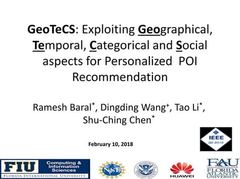 Geotecs Exploiting Geographical Temporal Categorical And Social Context For Personalized Poi