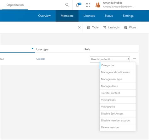 arcgis online member content transfer issue esri community