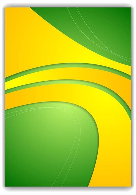 Diseño De Volante Ondulado Amarillo Verde Abstracto Vector De Fondo