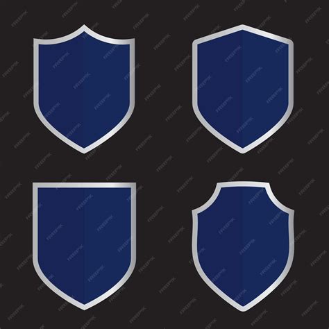 Premium Vector Gradient Border Shield Protect Shield On Black Background