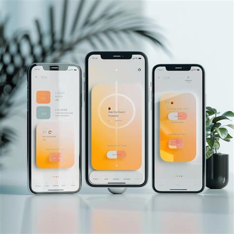 Premium Photo Mobile Application Screen Design In Different Style And
