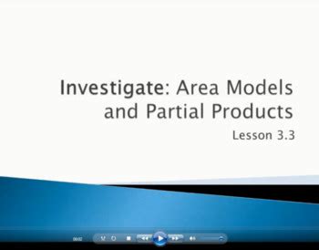 Area Models And Partial Products Video Lesson Go Math