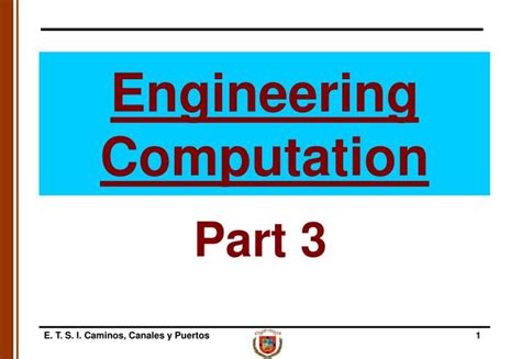 Ppt Engineering Computation Powerpoint Presentation Free Download