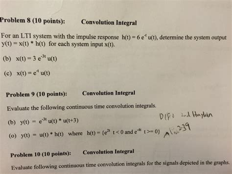Solved For An LTI System With The Impulse Response H T Chegg