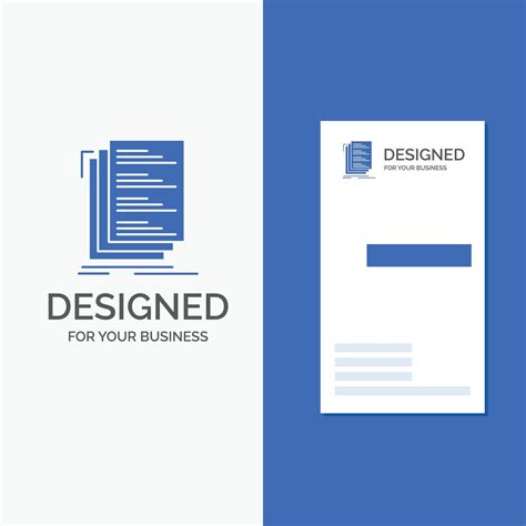 Business Logo For Code Coding Compile Files List Vertical Blue