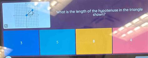 solved what is the length of the hypotenuse in the triangle shown q 3