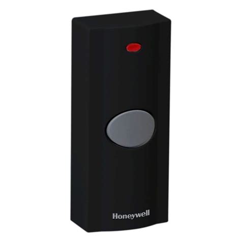 Honeywell Add On Or Replacement Wireless Door Chime Push Button Black