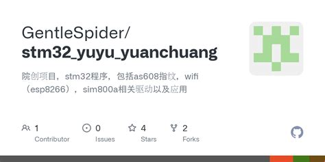 GitHub GentleSpider stm yuyu yuanchuang 院创项目stm 程序包括as 指纹wifiesp sim a相关驱动以及应用