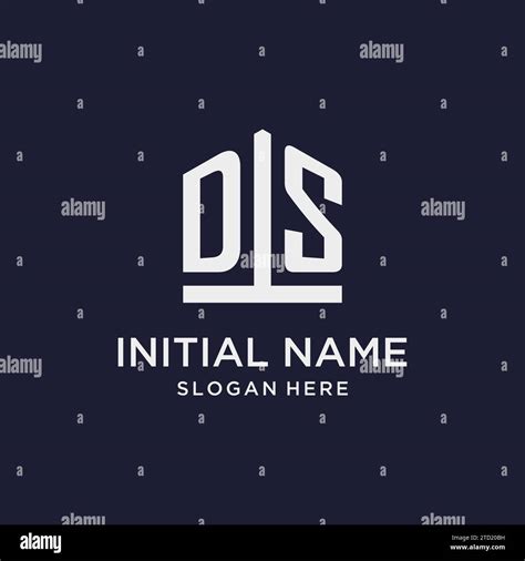 Ds Initial Monogram Logo Design With Pentagon Shape Style Design Ideas Stock Vector Image And Art