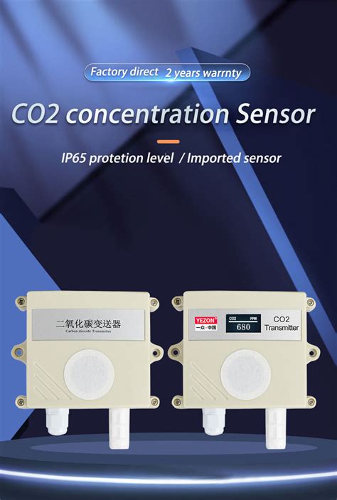 Rs485 Co2 Sensor Detector For Industrial Air Quality Monitoring High