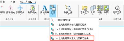 cc工具箱使用指南：【三调 土地利用现状三大类面积汇总表】 zldwmc csdn博客