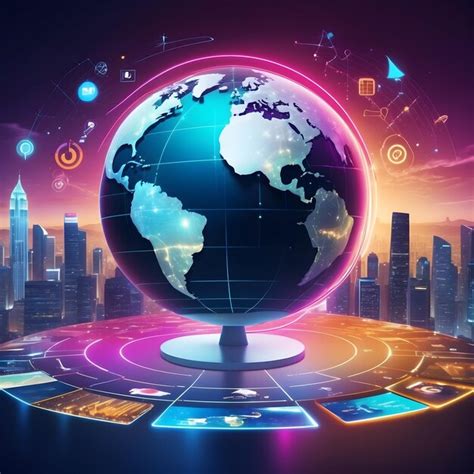Premium Photo Symbol Of Globe With Social Connection Global Connectivity Icon Earth With