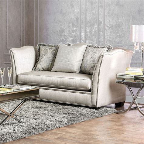 Furniture Of America Alessandra Loveseat Sm2288 Lv Comfyco