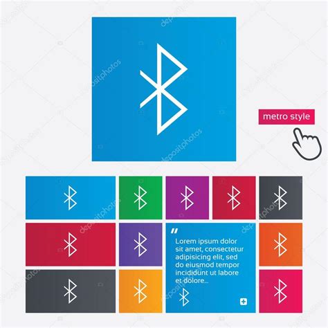 Bluetooth Sign Icon Mobile Network Symbol Stock Vector By ©blankstock 44787929