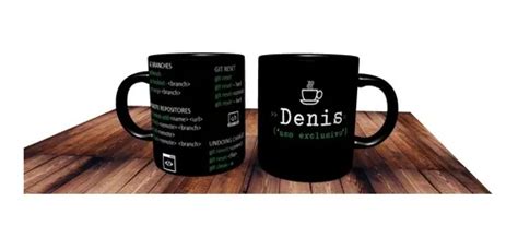 Caneca Programador Dev Comandos Git Personalizada Com Nome