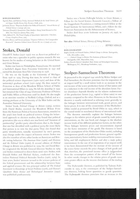 Pdf Stolper Samuelson Theorem